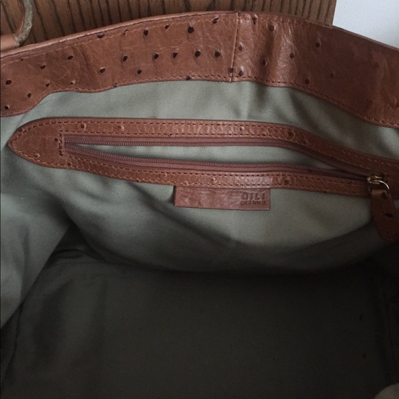 Gilli | Bags | 4 Gili Italian Leather Ostrich Bagauthentic | Poshmark